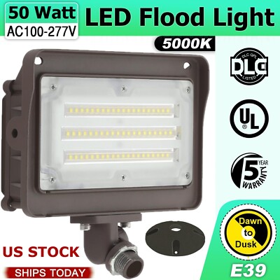 50 Watts LED Flood Light Knuckle Mount,Bronze Outdoor LED Lighting ...