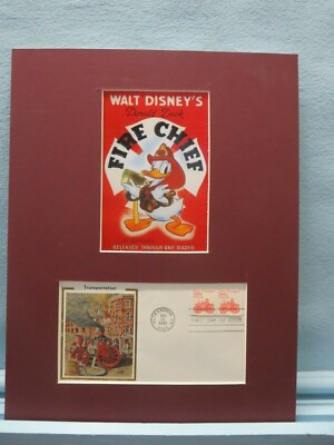 Donald Duck Salutes the Firemen of America & First Day Cover of Fire ...
