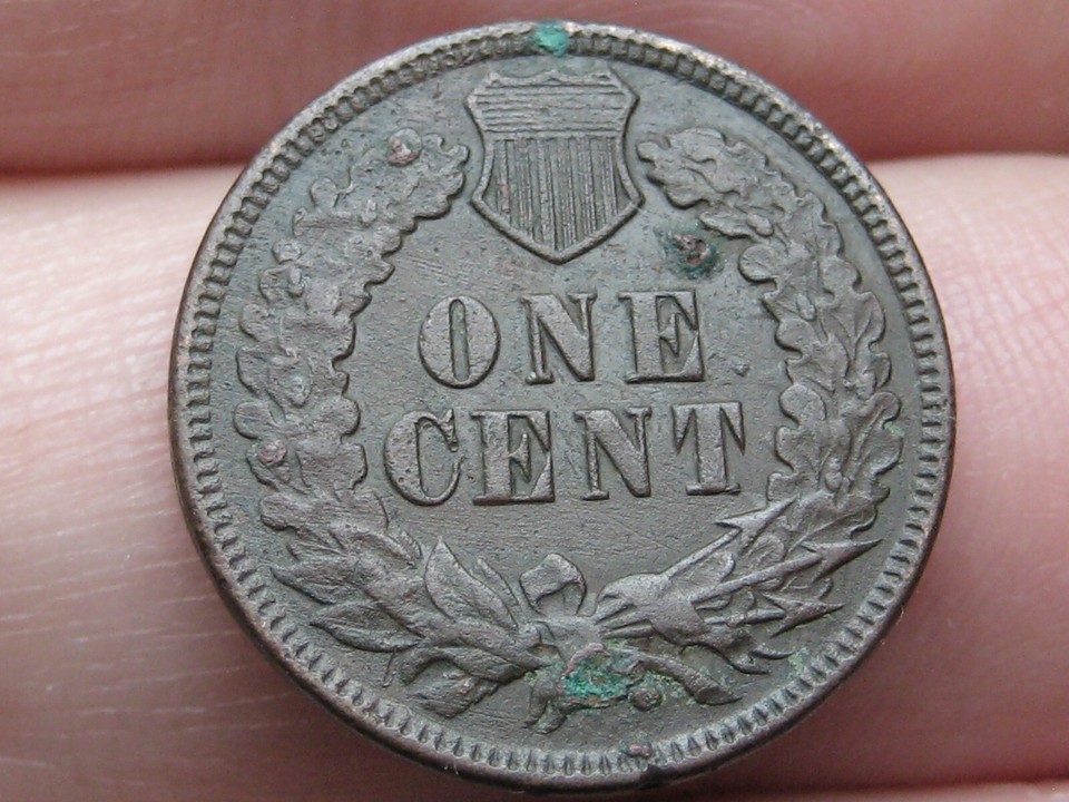 1871 Indian Head Cent Penny- Bold N, XF/AU Details, Full LIBERTY ...