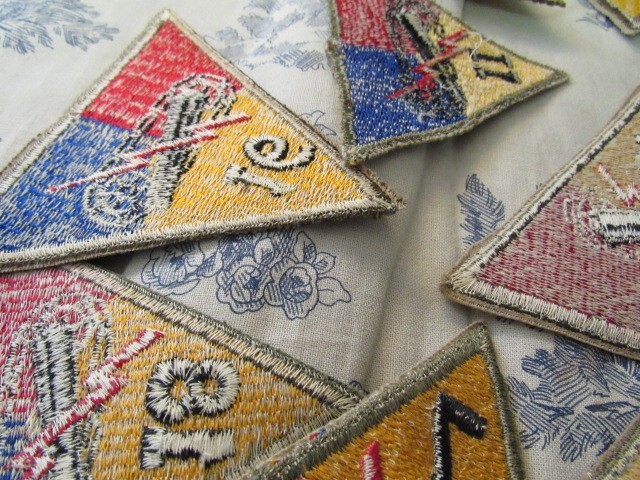Lot of Vtg. WWII US Army Armor Triangle Patches | eBay