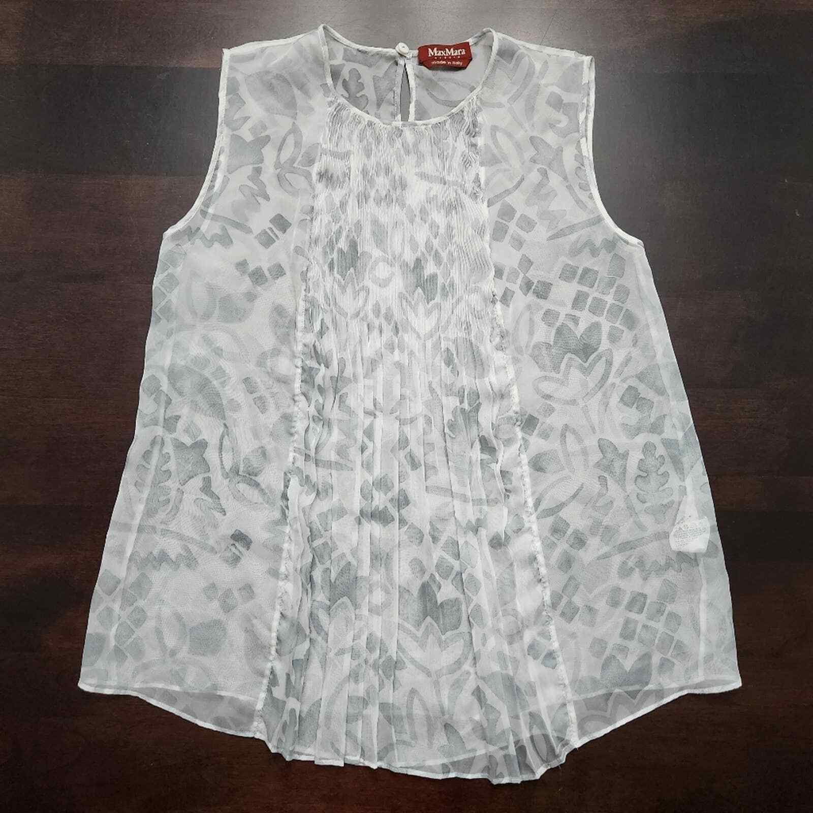 MaxMara Studios Pleated Sheer Tank - Gem