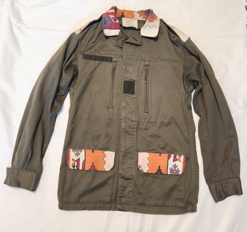 Vintage 80s French Military Jacket Sz Large Ugecoma Paris '86 Green ...