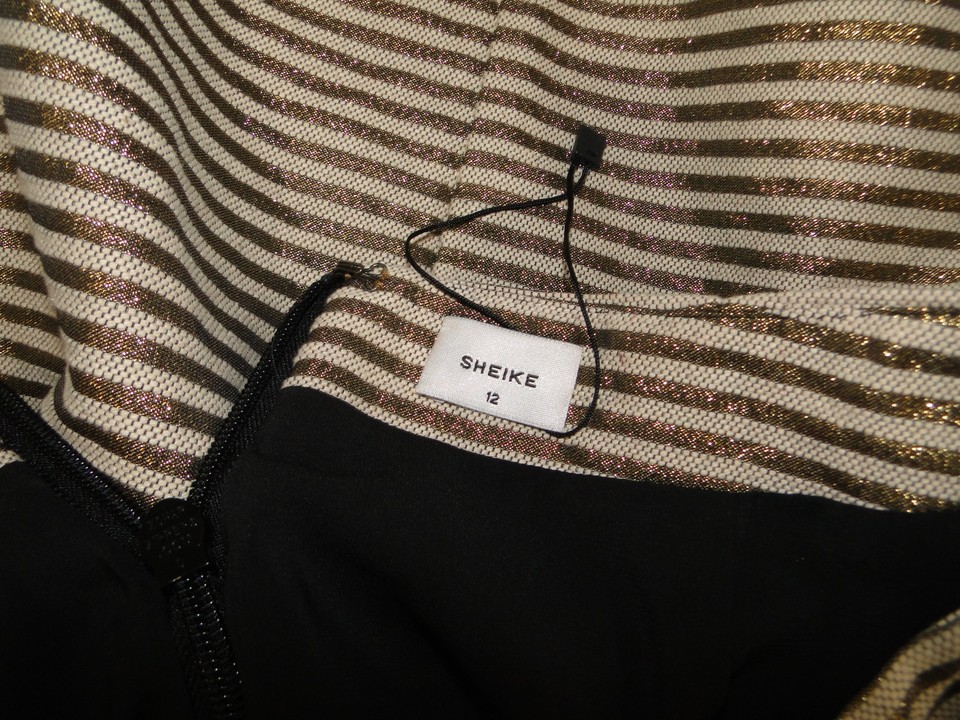 SHEIKE glitter stripe Phoebe top and skirt set Sz 12 like new RRP $240. ...