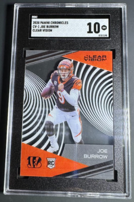 2020 Panini Chronicles Clear Vision Joe Burrow SGC 10 | eBay
