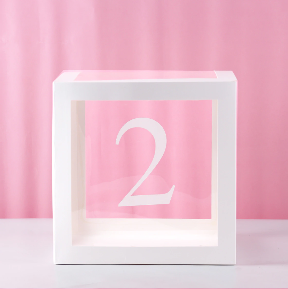 Customize Transparent Balloon Letter Box for Birthday Parties, Gender ...