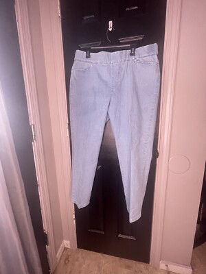 Chic Classic Collection Women 18 Easy Fit Elastic Waist Jeans Pull-On ...