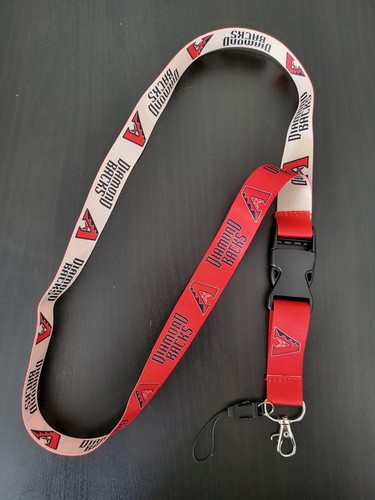 MLB Arizona Diamondbacks Team Logo Lanyard Keychain Clip 24' - Red/Tan ...