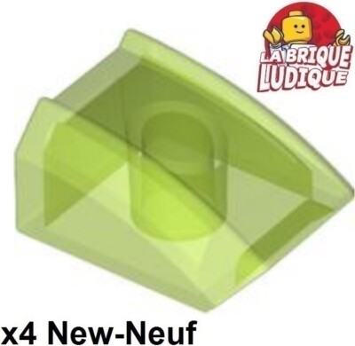Lego 4X Slope Curved 2X2 Lip Bright Green 30602 | eBay