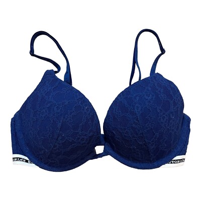 Victoria’s Secret Navy Blue Push-Up Bra Size 32C | eBay