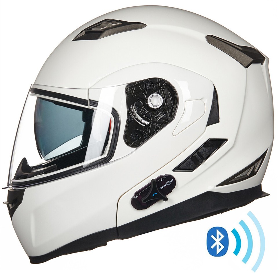 ILM Bluetooth Integrated Motorcycle Modular Helmet Flip Up Full Face ...