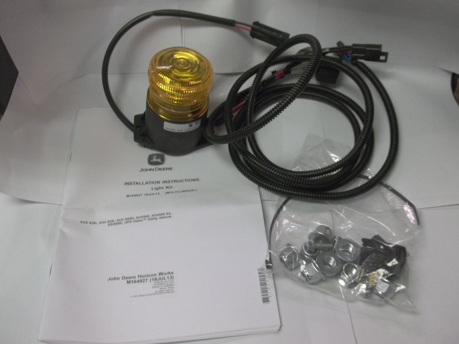 JOHN DEERE BEACON LIGHT KIT GATORS RSX,XUV,HPX,550,550 S4,625i BM24013 ...