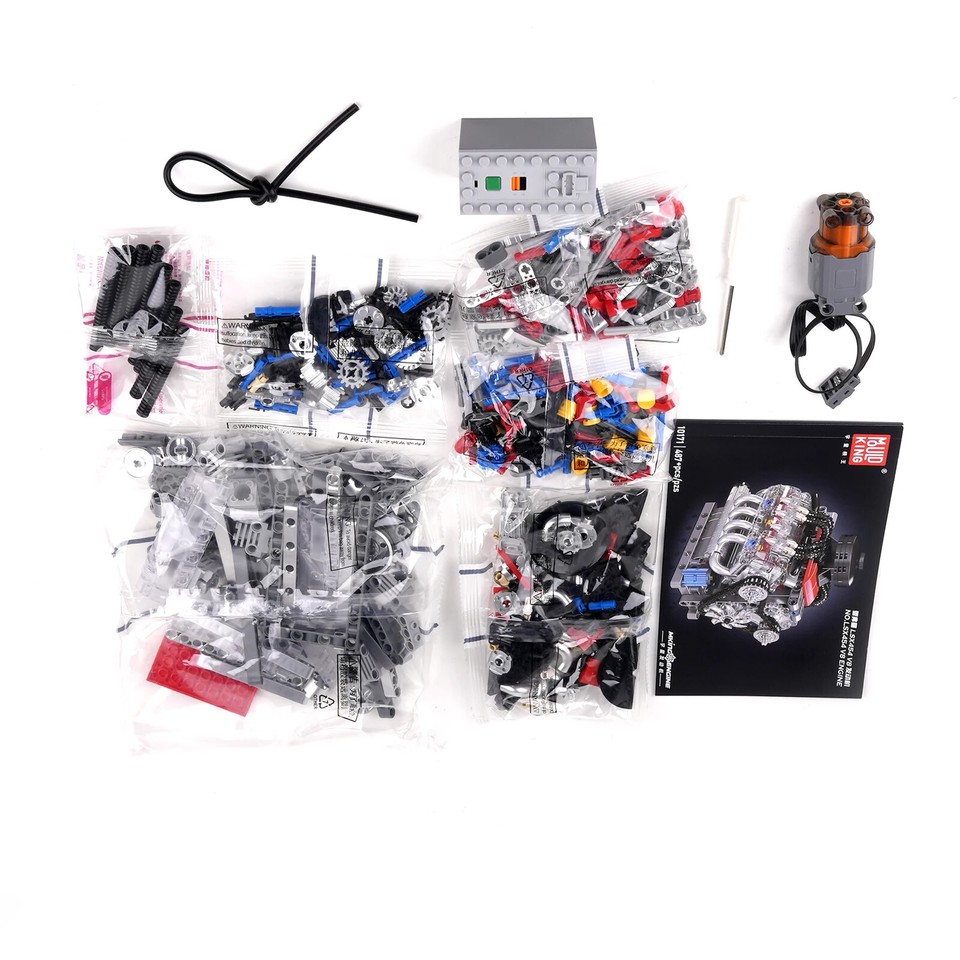 Mould King 10171 LSX454 V8 Engine Building Blocks Sets 8-Cylinder Car ...