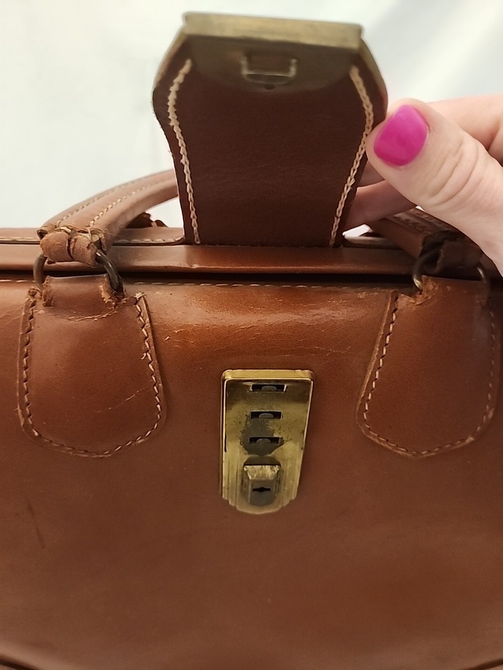 Vintage Bosca Built Brown Leather Cowhide Briefcase | eBay