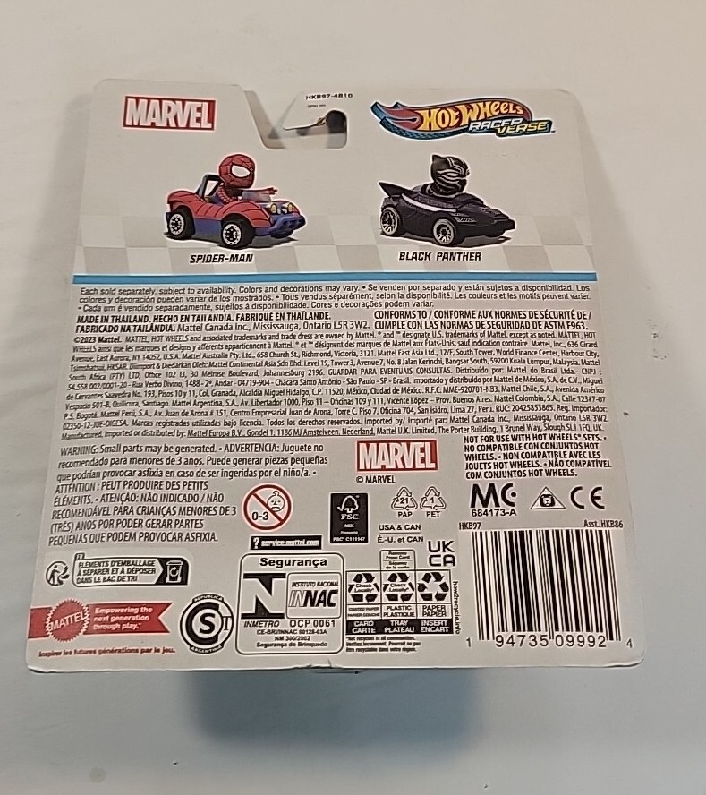 Hot Wheels Marvel Racer Verse - Black Panther | eBay