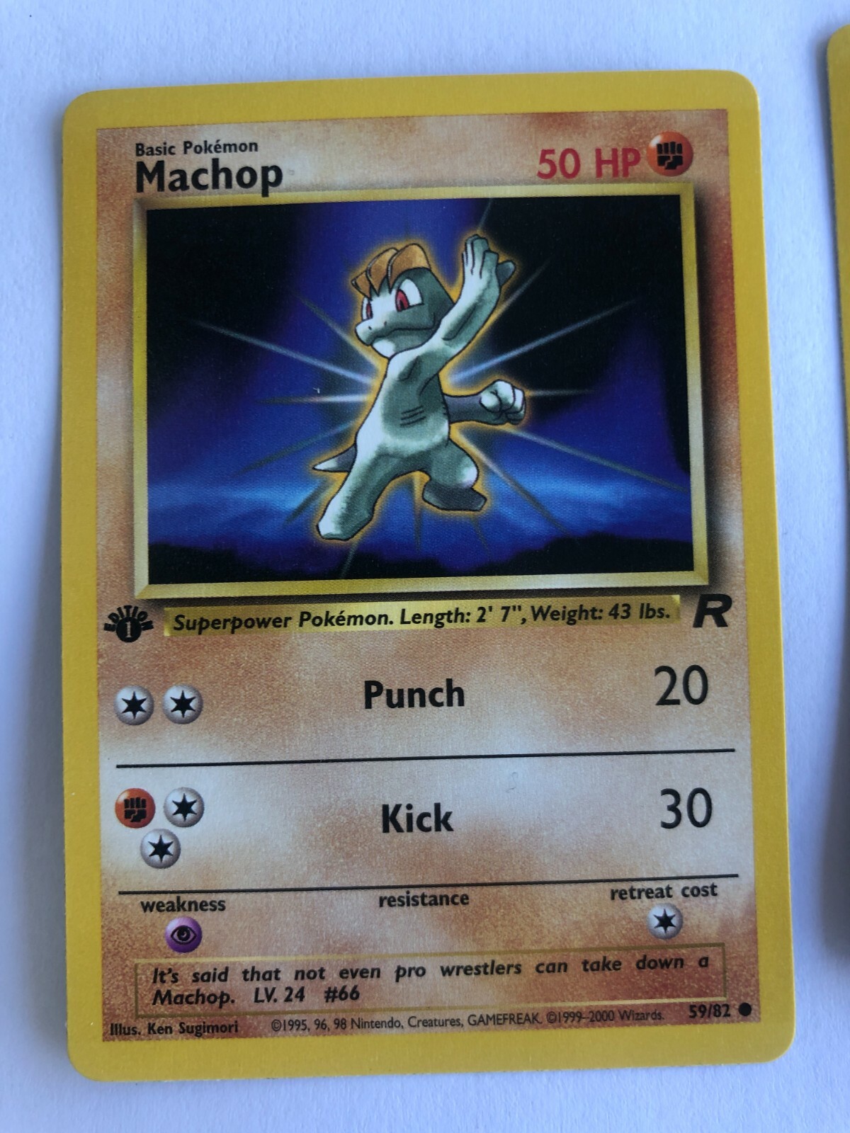 POKEMON TCG TEAM ROCKET 1ST EDITION MACHOP + DARK MACHOKE SET - NM NEAR ...