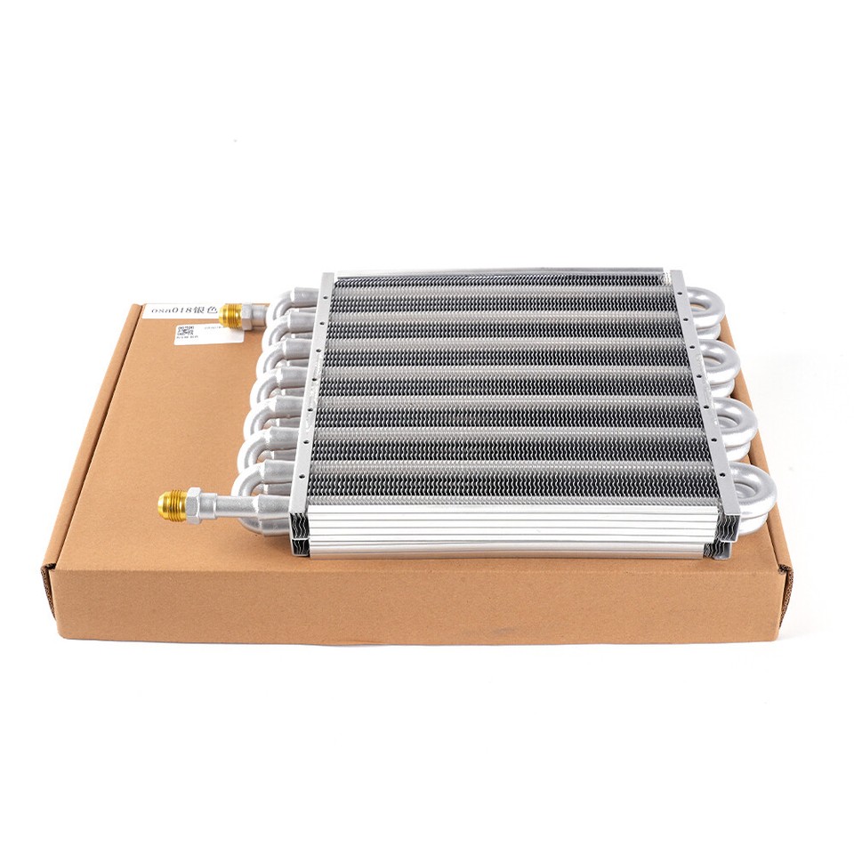 1/2" Transmission Cooler 8AN 16 Pass Tube Fin Cooler Air Compressor ...