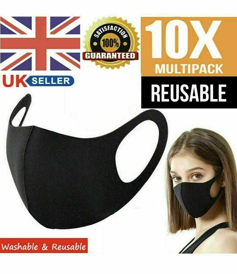 Face Mask x 50 Protective Covering Mouth Masks UK | eBay UK