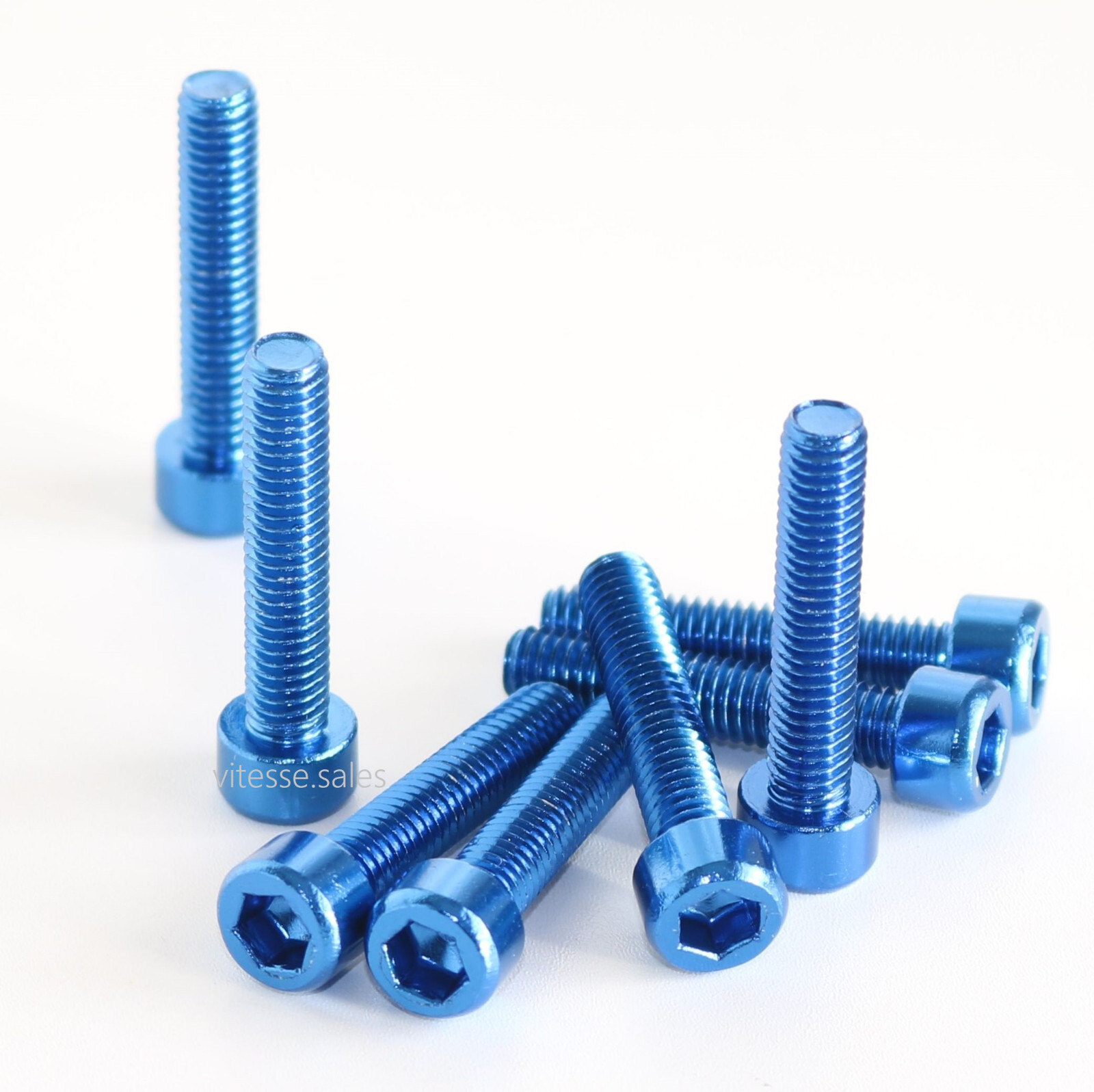 M6 x 30mm Bolts Aluminium Blue M6 x 30 x 1.0mm Screws M6 Cap Head 35mm ...