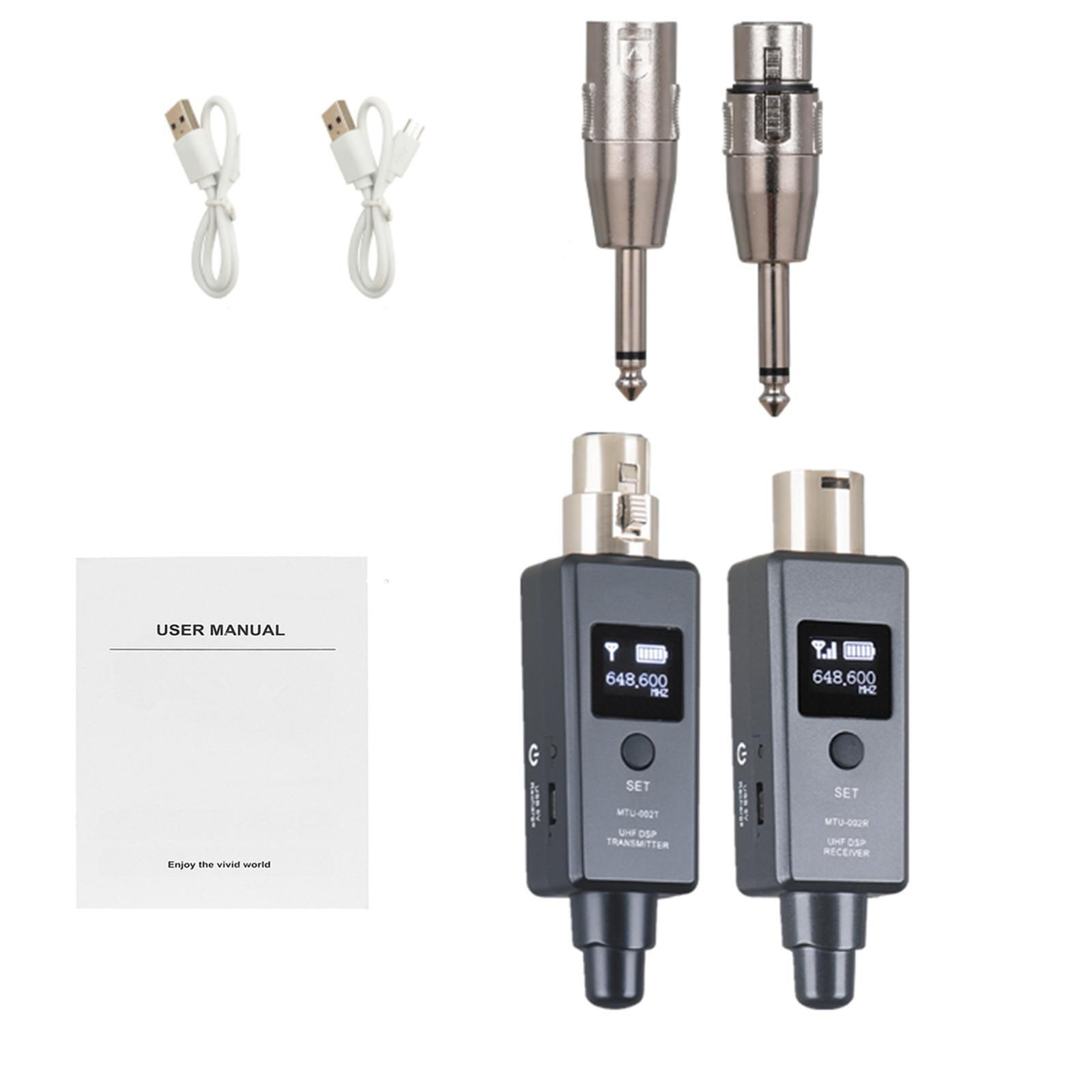 U3 Wireless Mic System Transmitter Receiver Microphone Adapter for ...