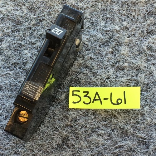 Sylvania A120R 1 Pole 20 Amp Right 120/240VAC Side Clips Breaker ...