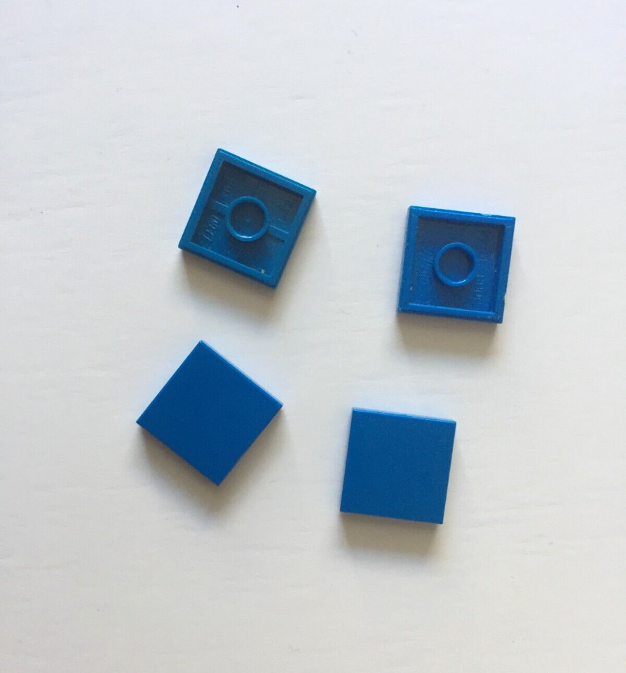 LEGO 2x2 BLUE FLAT TILES (4 pieces) #3068 Building Blocks Parts | eBay