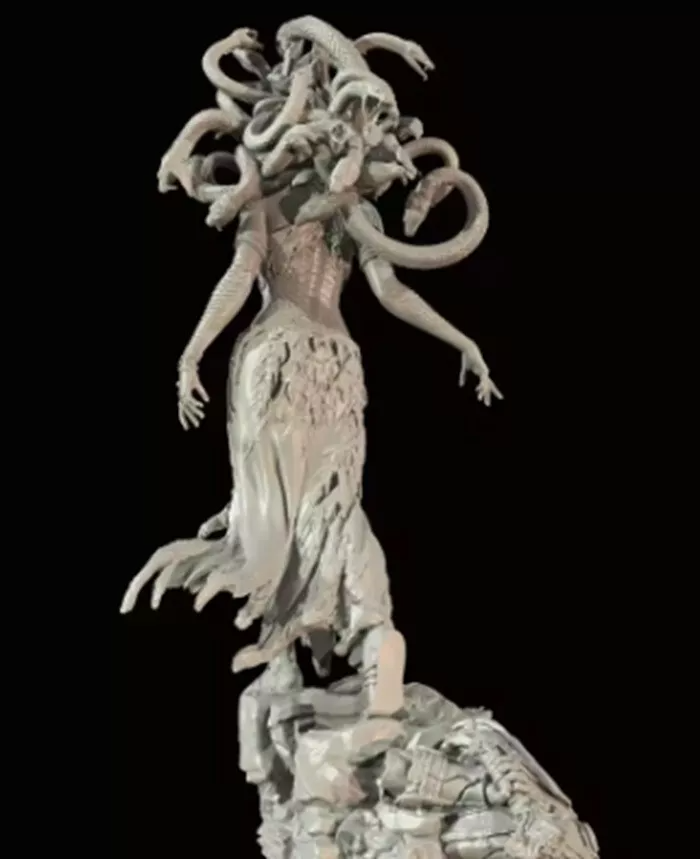 1/35 50mm Resin 3D Figure Model Kit Sexy Medusa Evil Greek Seductress ...
