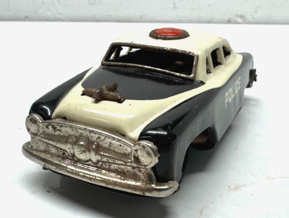 Vintage Friction Tin Toy Police Car from Unknown Maker (Maybe S.S.S ...