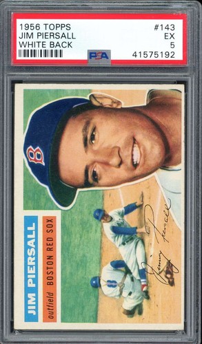 1956 Topps 143 Jim Piersall (White Back) PSA 5 41575192 | eBay