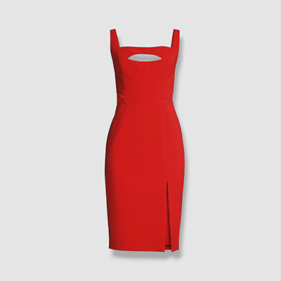 $195 Aidan By Aidan Mattox Women's Red Cut-Out Sheath Dress Size 2 | eBay