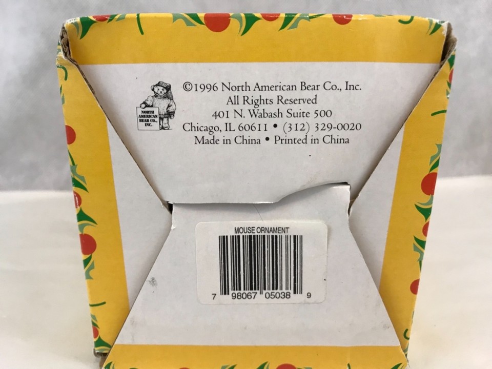 Muffy Vander Bear MUFFY MOUSE Red Satin Glass Ball Ornament Collectible ...