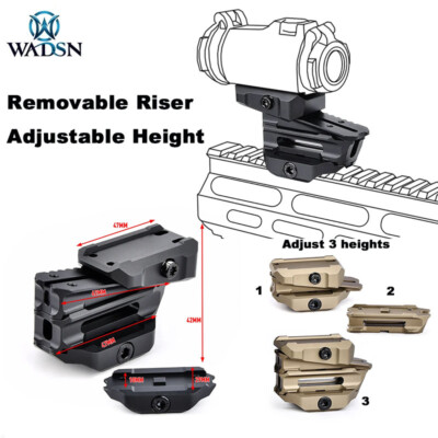 Tactical Riser Adjustable Height AP Variable Optical Mount For T1T2 ...