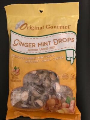 Original Gourmet GINGER MINT DROPS Candy - Soft Ginger Center- ONE ...