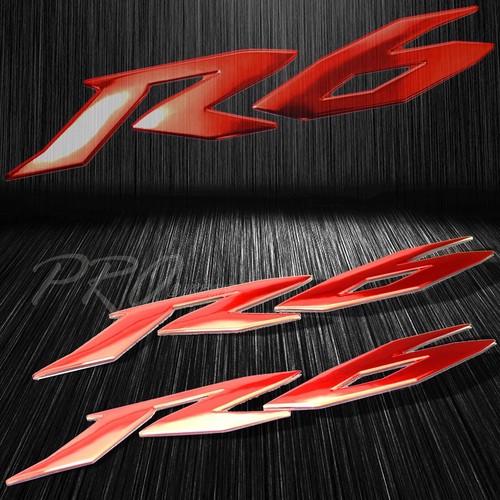 Real Carbon Fiber Custom Fuel Tank Pad+6" 3D Logo+for YZF-R6/R6S Emblem ...