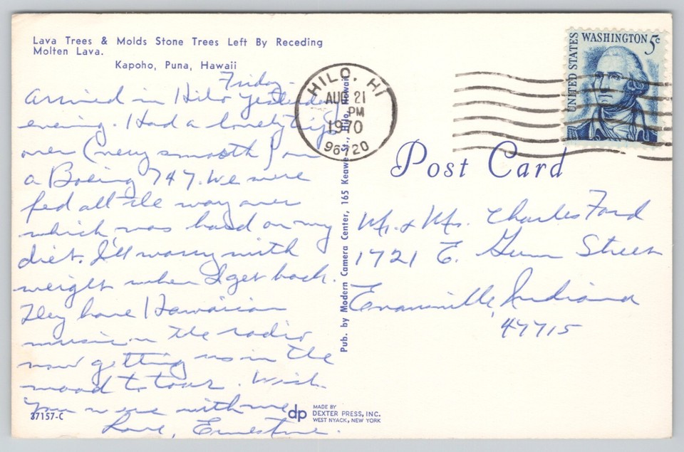 Postcard Lava Trees and Mold Stone Trees Kapoho Puna Hawaii NH1 | eBay