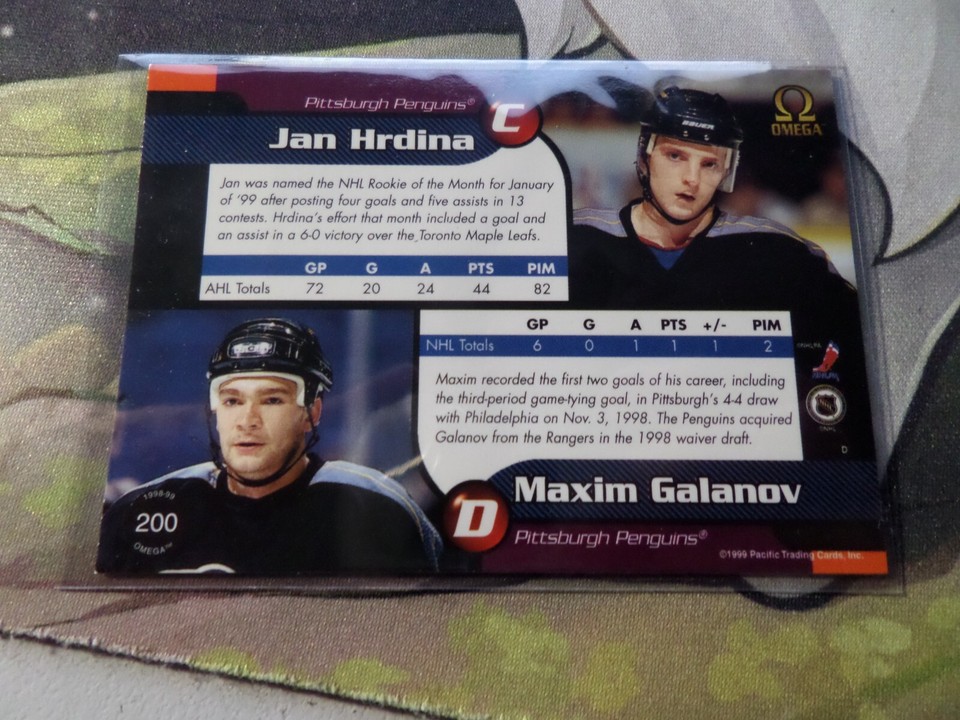 1998-99 Pacific Omega Jan Hrdina/Maxim Galanov RC #200 | eBay