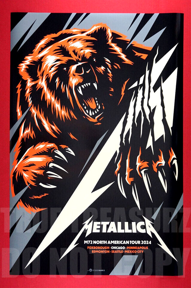 Metallica M72 North American Tour Chicago Minneapolis Promo Poster ...