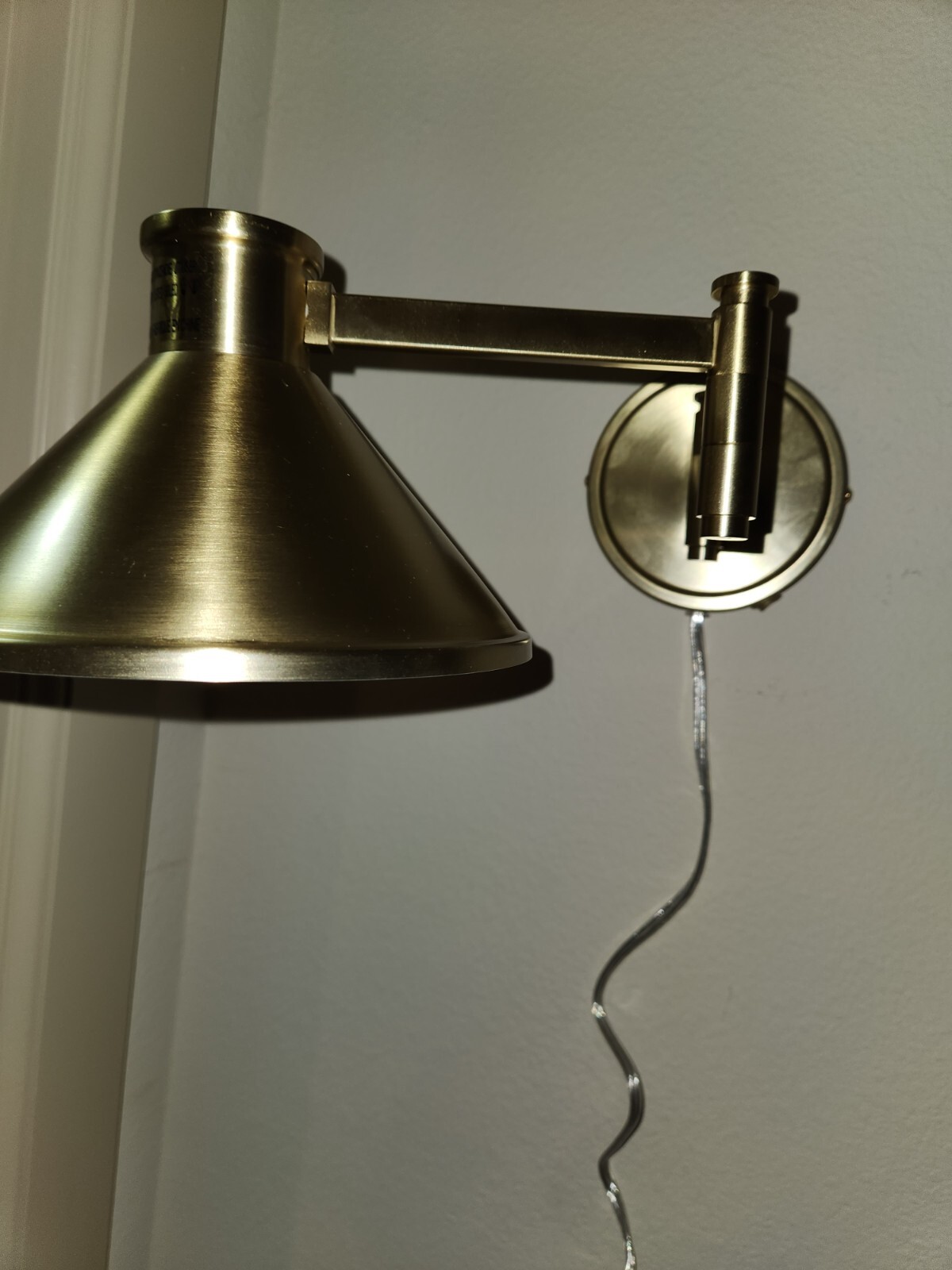 Wall Sconce swing arm style Allen & Roth Brushed Gold Modern ...