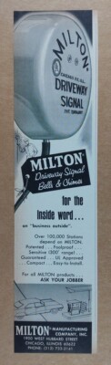 1968 Milton Driveway Signal Bells & Chimes vintage print Ad | eBay