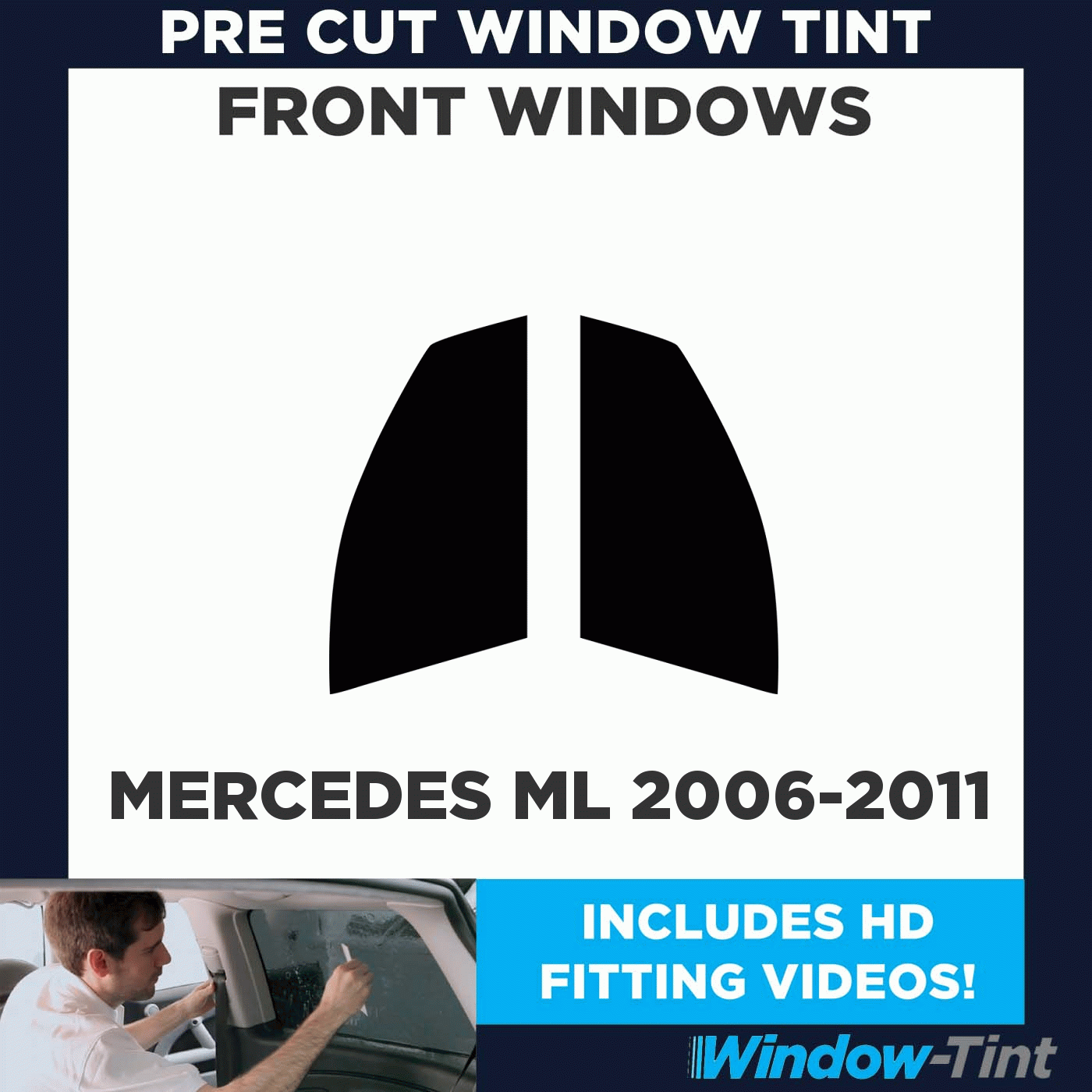 Pre Cut Car Window Tint for Mercedes ML 2006-11 Front Windows car ...