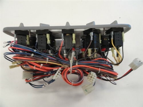 ROTARY TURN STYLE SWITCH PANEL GRAY / BLACK 15 1/4" X 5 1/2" MARINE ...