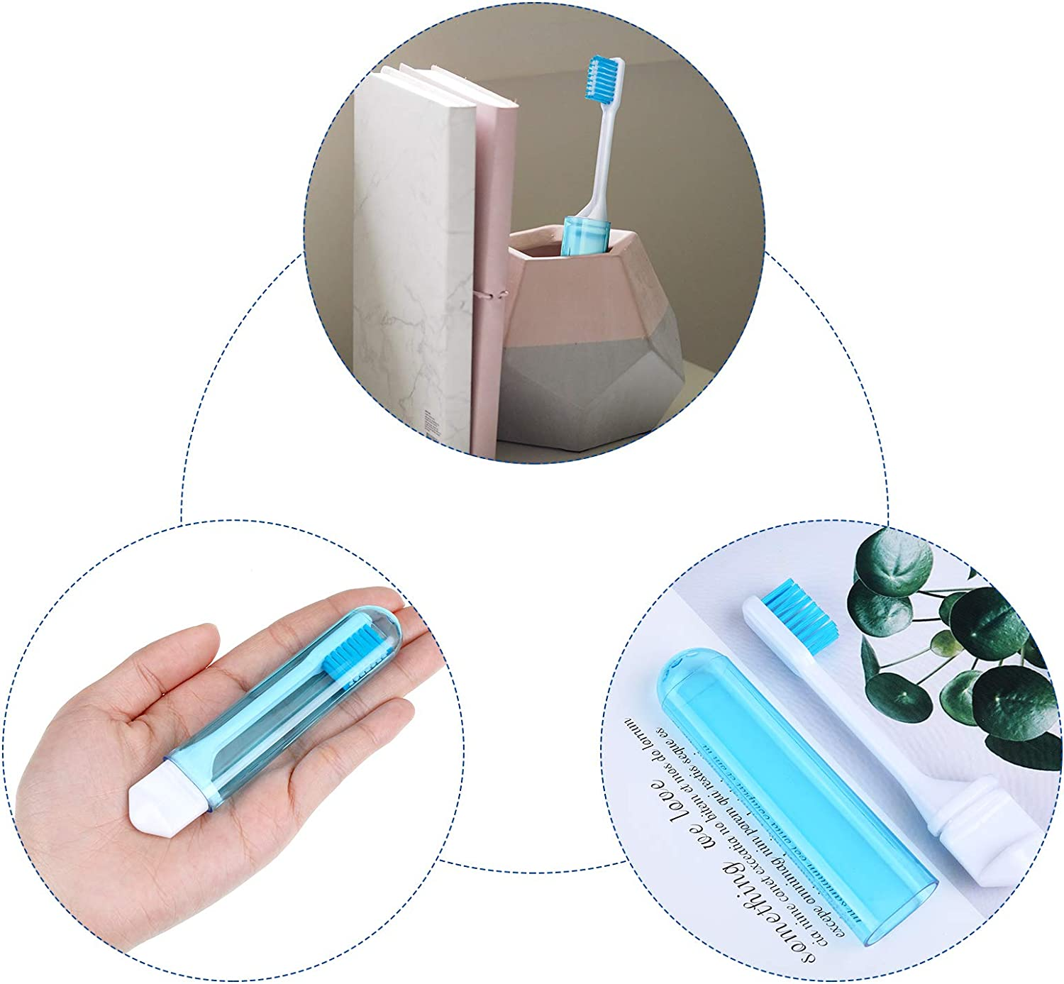 Travel Toothbrush Bulk Folding Toothbrush with Toothbrush Box Soft ...