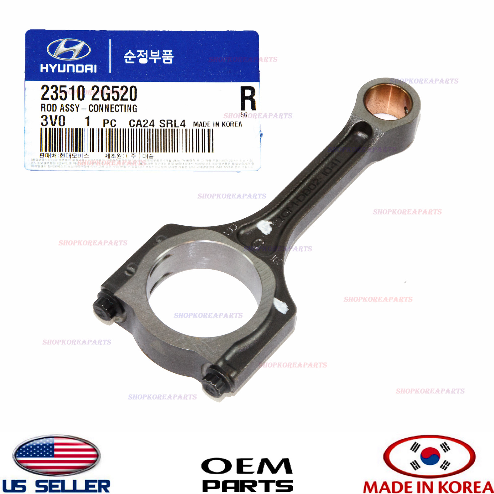 Genuine Connecting Rod OEM Sonata Optima Sorento Tucson 2.4L 235102G520 ...