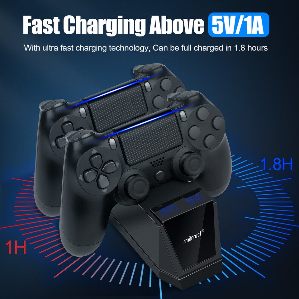 Wireless for PS4 Controller USB Charger Charging Station Dock For ...