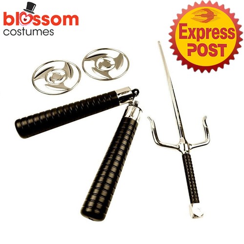 N664 4pcs Kids Plastic Ninja Toy Weapons Set Teenage Ninja Child Boys ...