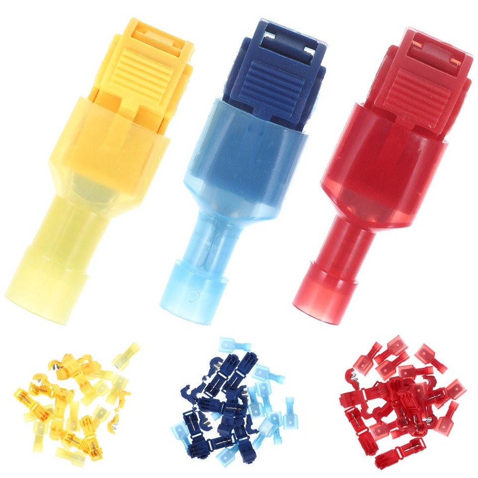 180pcs Quick Splice Disconnect Wire Terminals Self-Stripping T-Tap ...