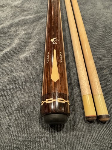 Rare Dieckman Custom Cue, “For Himself” Butterfly-Splice w/ Hopi Symbol ...