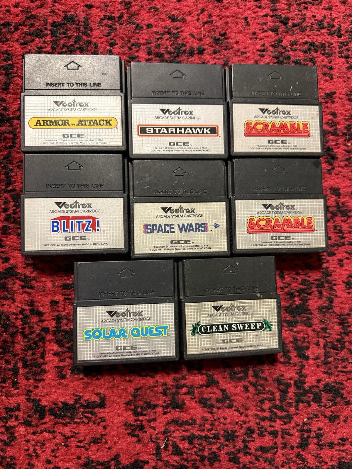 日本代購代標第一品牌【樂淘letao】－Lot of 8 Vectrex Games Rare VTG 80s Video Game ...