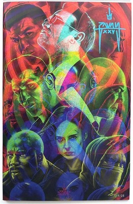 Fame: Charlie Cox&Defenders Ltd 25. Glitter Foil Signed Martin Zavala w ...