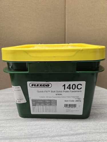 Flexco 140C Bolt Solid Plate Fasteners For Conveyor Belts- 100 Count ...