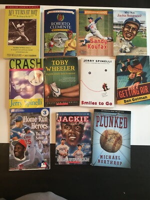 Lot of 11 Scholastic Sports Books Koufax, Jackie Robinson, Clemente ...
